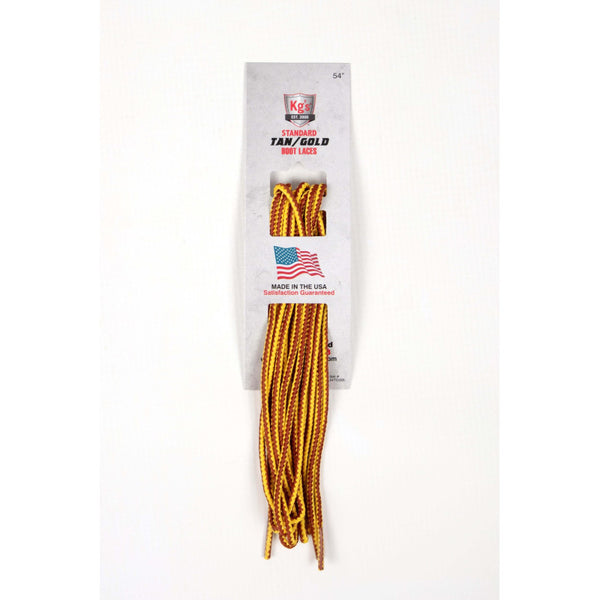 Kg's Boot GuardStandard Boot Laces Tan/Gold - Carter's Boots and Repair